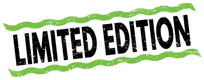 LIMITED EDITION Text on Green-black Lines Stamp Sign Stock Illustration ...