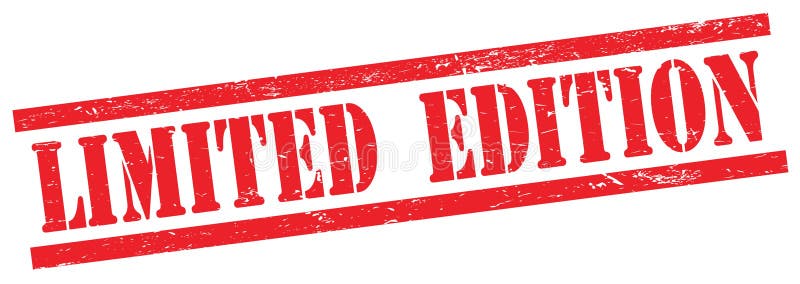 LIMITED EDITION Text Written on Red Grungy Round Stamp Stock ...