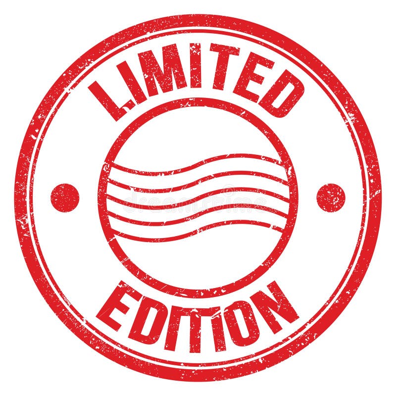 LIMITED EDITION Text on Red Round Postal Stamp Sign Stock Illustration ...