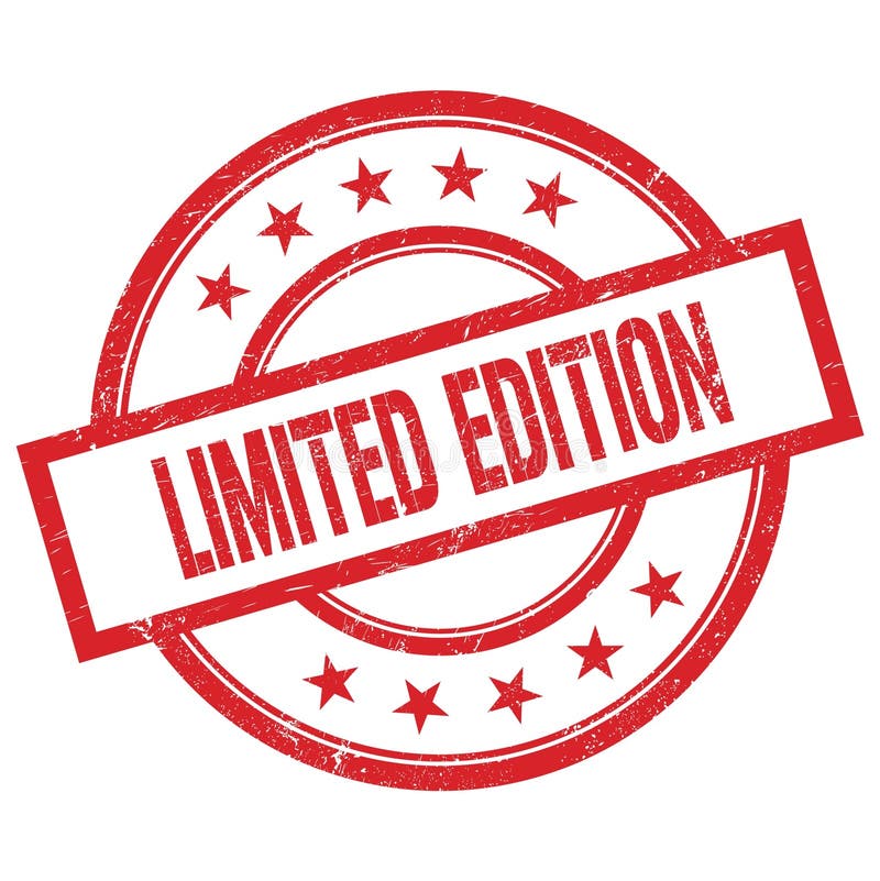LIMITED EDITION Text Written on Red Vintage Round Stamp Stock ... LIMITED EDITION Text Written on Red Vintage Round Stamp Stock ...