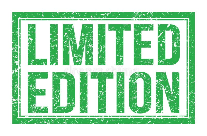 LIMITED EDITION, Words on Green Rectangle Stamp Sign Stock Illustration ...