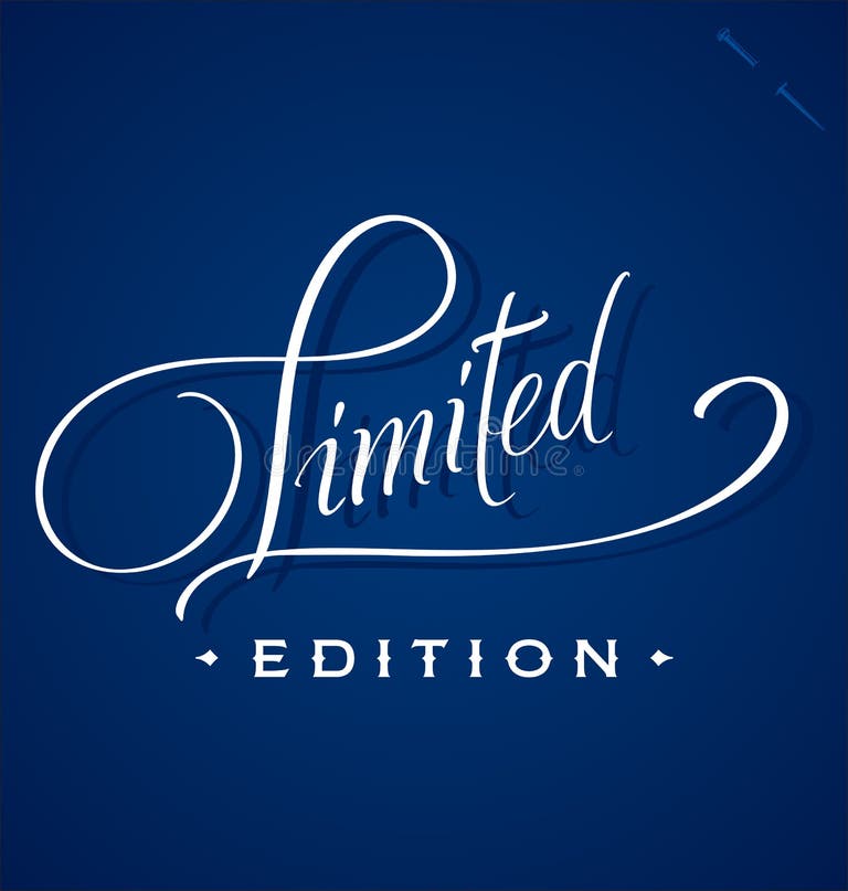Limited Edition Font Stock Illustrations – 978 Limited Edition Font ...