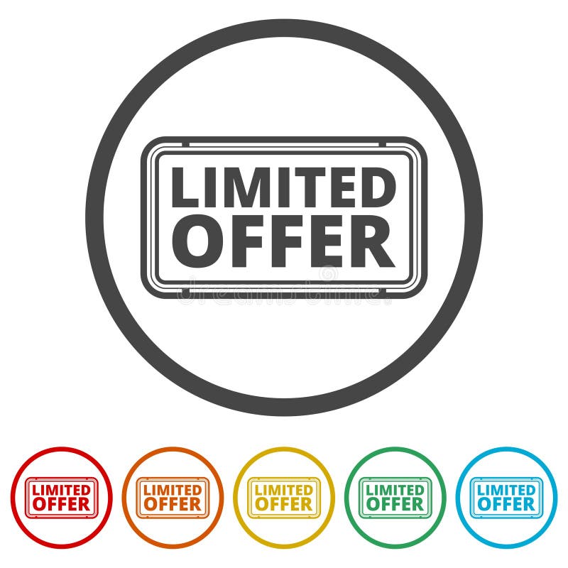 Limited Offer Icon, 6 Colors Included Stock Vector - Illustration of ...