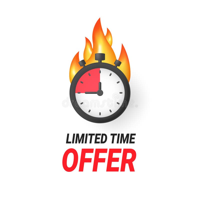 Limited Offer Icon. Last Chance Concept, Countdown. Burning Timer Logo ...