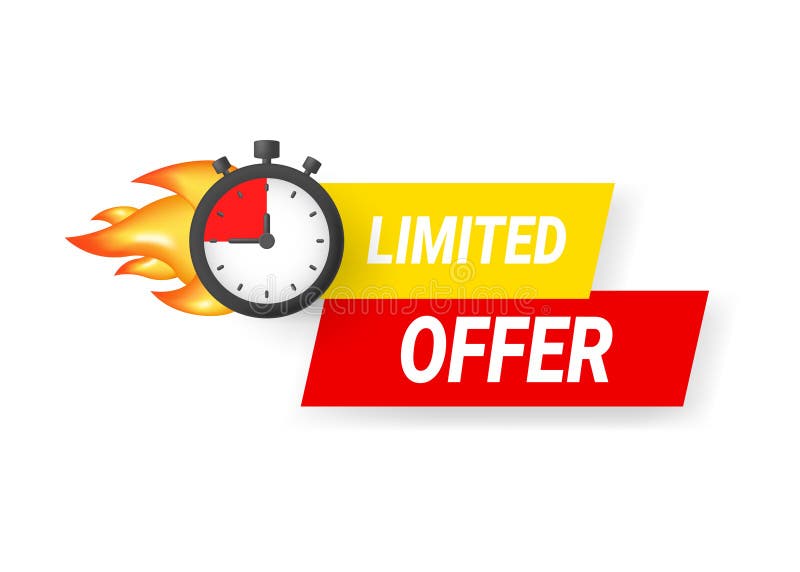 Limited Offer Icon. Last Chance Concept, Countdown. Burning Timer with ...
