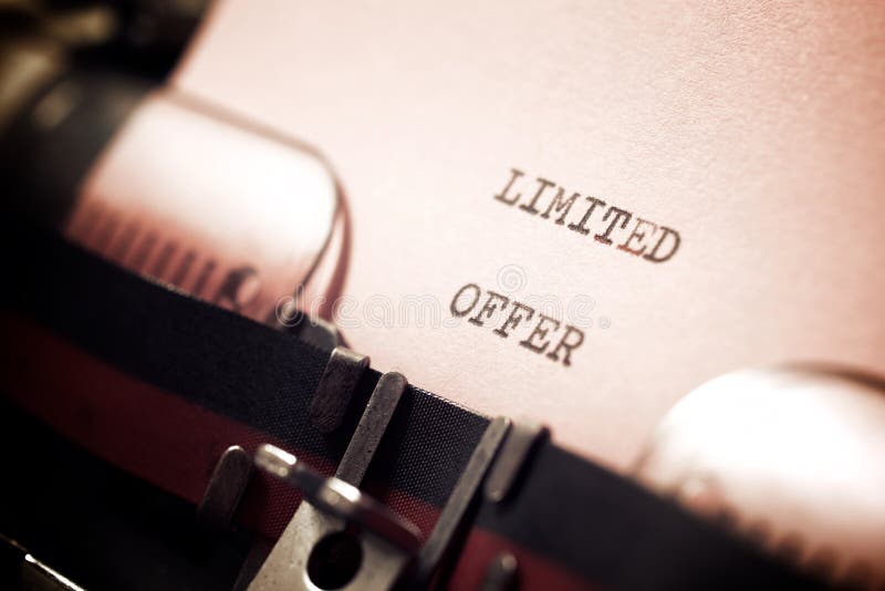 Limited offer phrase stock photo. Image of invitation - 202434212