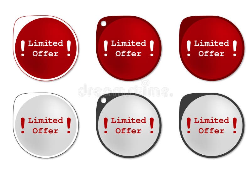 Limited Offer Round Sticker Stock Vector - Illustration of advertising ...