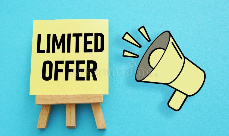 Limited Offer is Shown Using the Text Stock Image - Image of paper ...