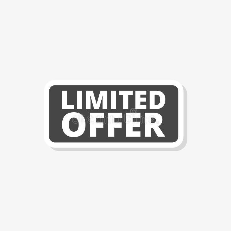 Limited Offer Sticker, Simple Vector Icon Stock Vector - Illustration ...
