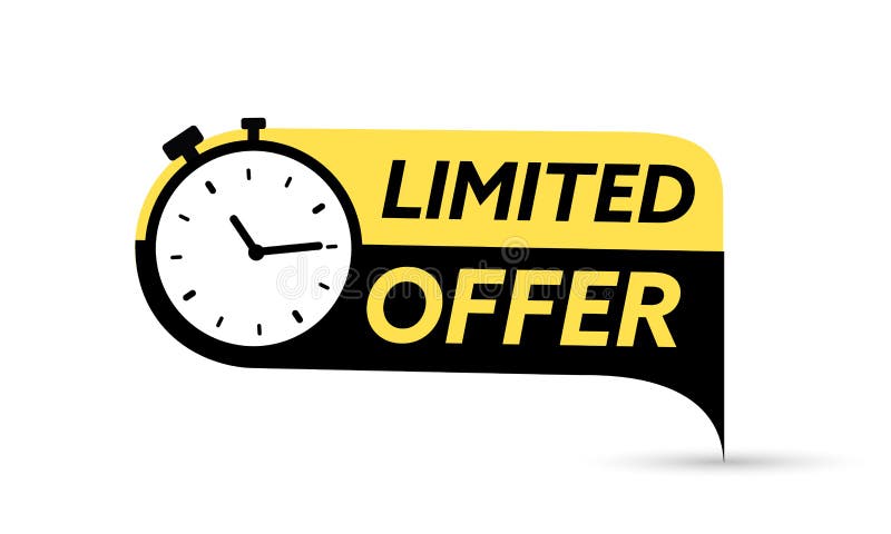 Limited Offer Banner Label, Badge Icon with Megaphone. Flat Design ...