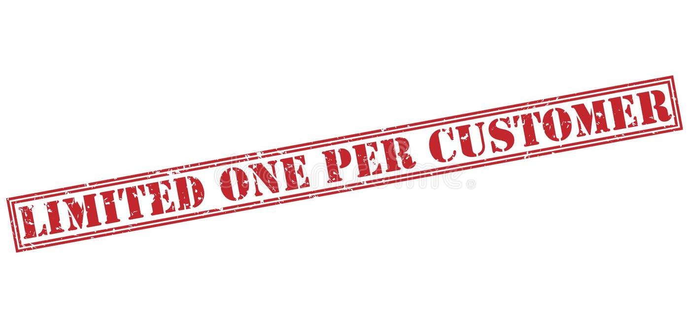 Limited One Per Customer Red Stamp Stock Illustrations – 2 Limited One ...