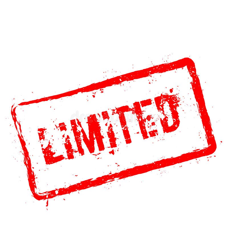 Limited Rubber Stamp on White Background. Stock Vector - Illustration ...