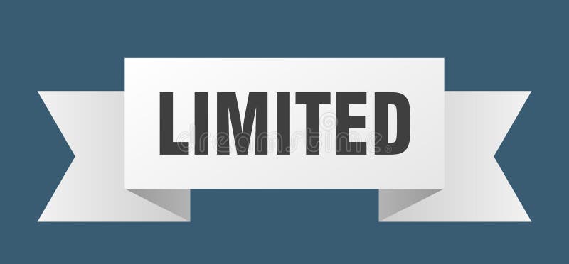 Limited ribbon. stock vector. Illustration of banner - 153853169