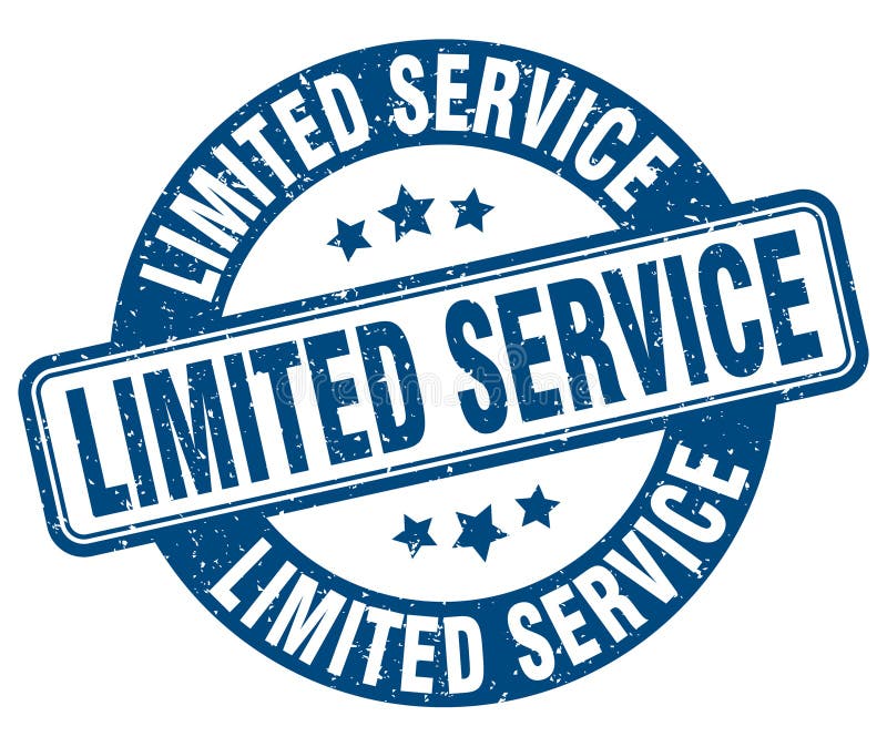 Limited Service Stamp. Limited Service Label. Round Grunge Sign Stock ...