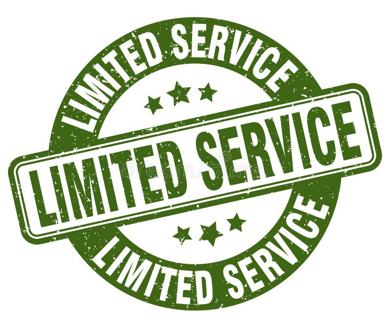 Limited Service Stamp. Limited Service Label. Round Grunge Sign Stock ...