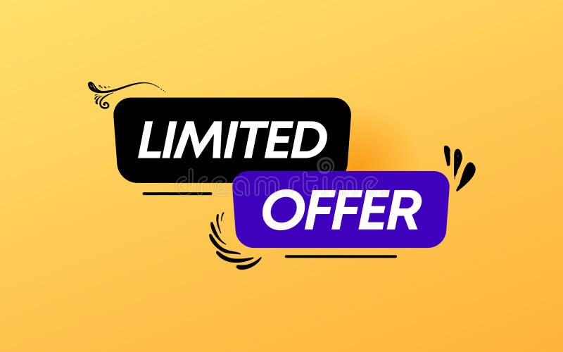 Last Minute Limited Offer with Clock for Sale Promo, Button, Logo or ...