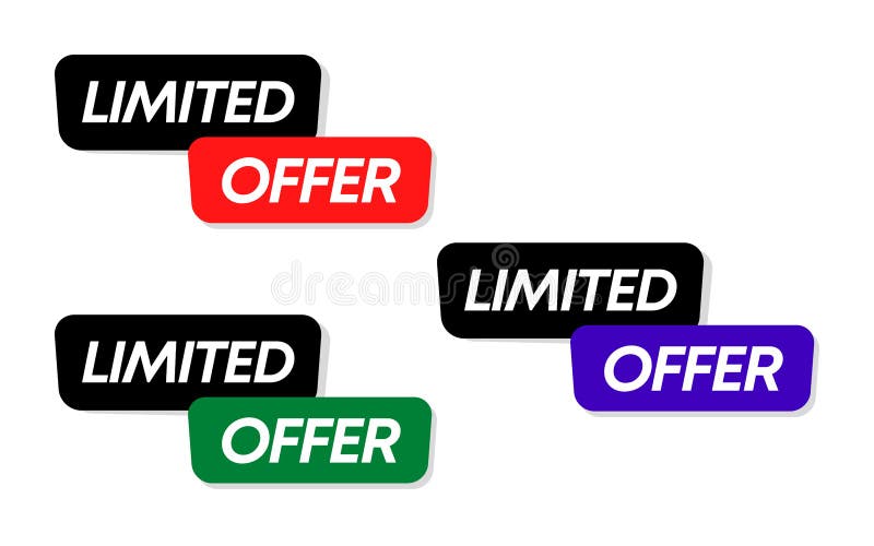 Last Minute Limited Offer with Clock for Sale Promo, Button, Logo or ...