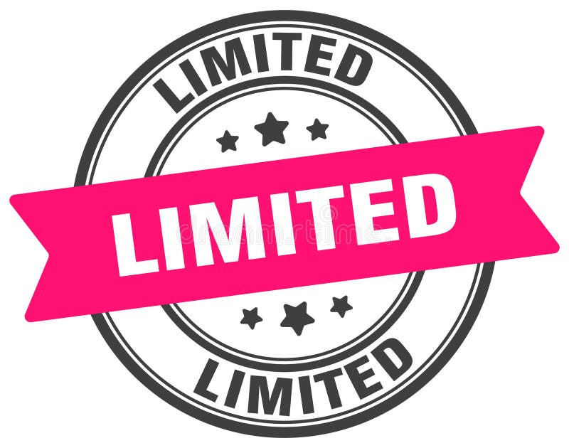 Limited Stamp. Limited Label on Transparent Background. Round Sign ...