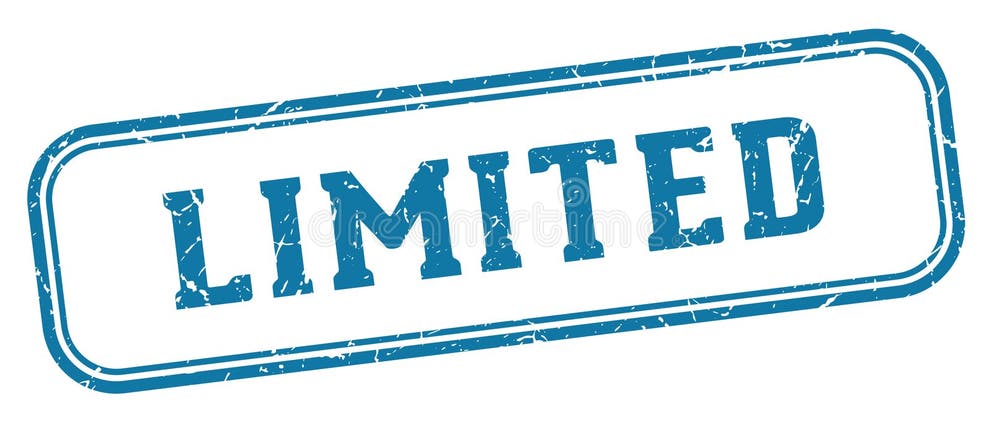 Limited Stamp. Limited Rectangular Stamp on White Background Stock ...