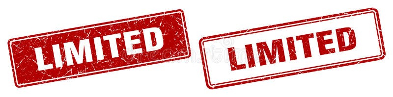 Limited Stamp Set. Limited Square Grunge Sign Stock Vector ...