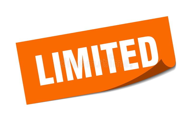 Limited sticker. stock vector. Illustration of page - 153666214