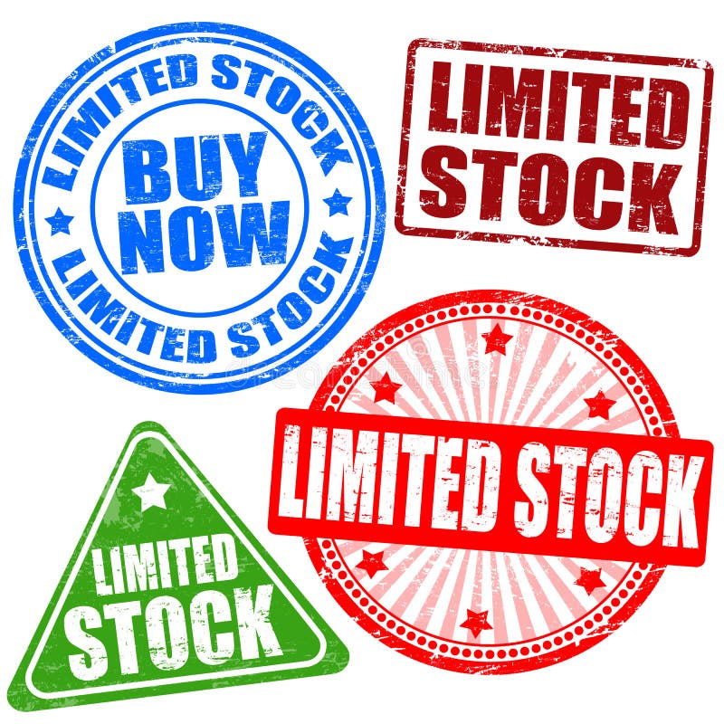 Limited stock stamp set stock vector. Illustration of damaged - 30455187