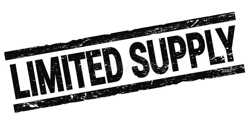 LIMITED SUPPLY Text on Black Rectangle Stamp Sign Stock Illustration ...