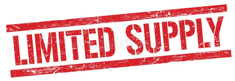 LIMITED SUPPLY Text on Red Grungy Rectangle Stamp Stock Illustration ...