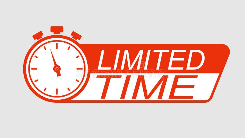 Limited Time. Banner for Websites and Apps with a Clock or Stopwatch ...
