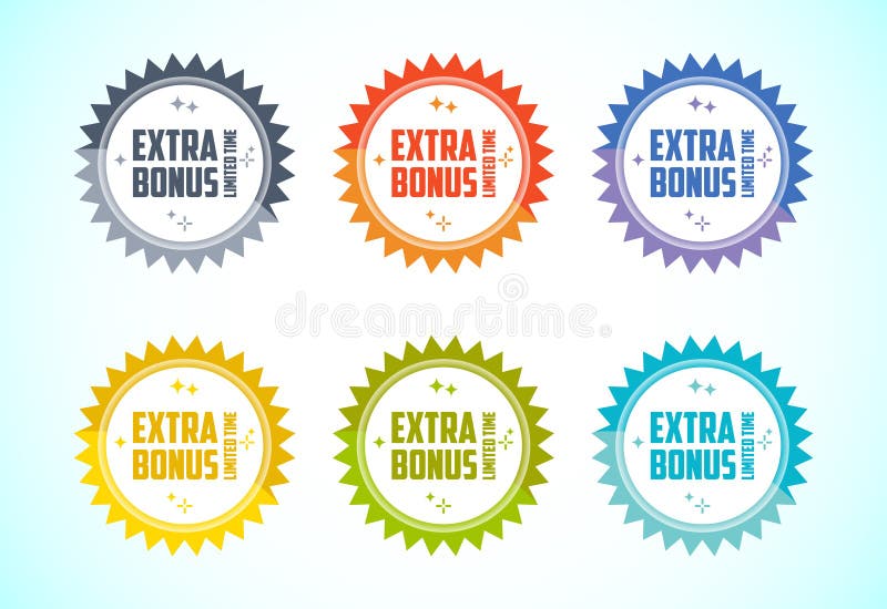 Limited Time Extra Bonus Advertising Sticker Badge Stock Vector ...
