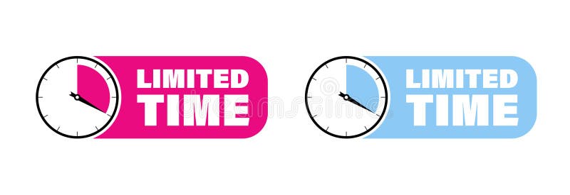Limited Time Icon Set. Design Clipart Stock Vector - Illustration of ...