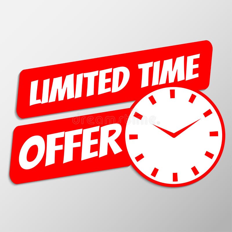 Limited time offer stock vector. Illustration of design - 131277859