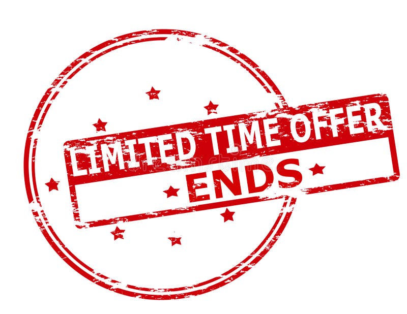 Limited time offer ends stock illustration. Illustration of period ...
