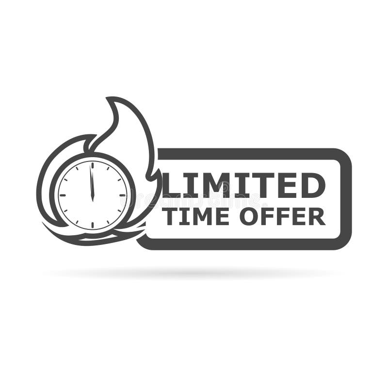 Limited Time Offer icon stock vector. Illustration of marketing - 111661771