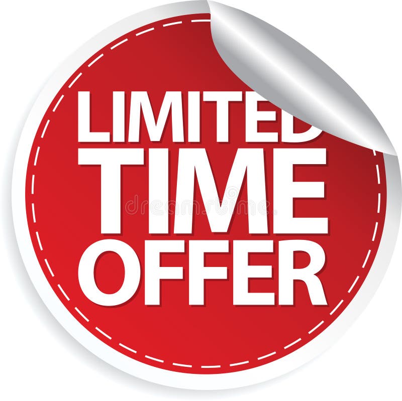 Limited Time Offer Red Sticker, Vector Stock Vector - Illustration of ...