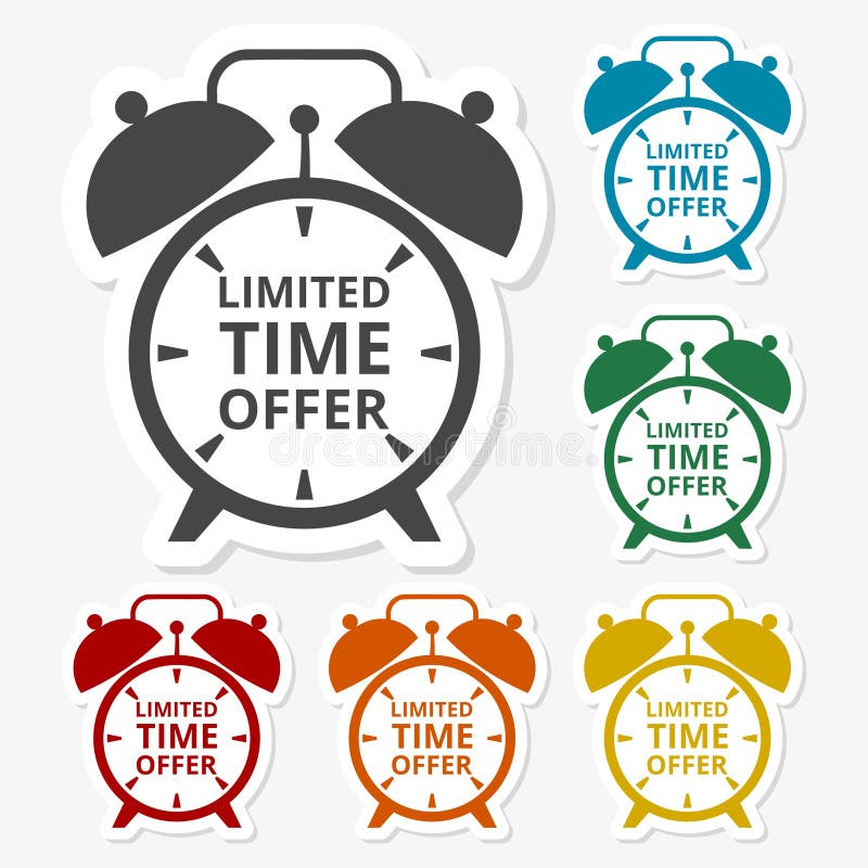 Limited time offer icon stock vector. Illustration of quality - 115124854