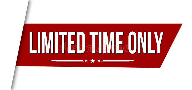 Limited Time only Red Ribbon or Banner Design Stock Vector ...