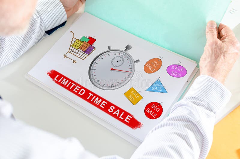 Limited Time Sale Concept on a Paper Stock Image - Image of special ...