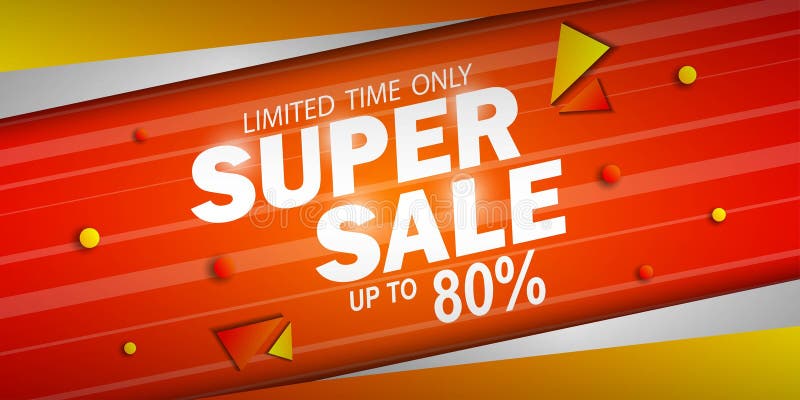 Limited Time Super Sale Banner. Vector Illustration Stock Vector ...