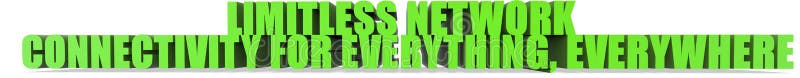 Limitless Network Connectivity for Everything Everywhere, 3d Text Stock Illustration ...