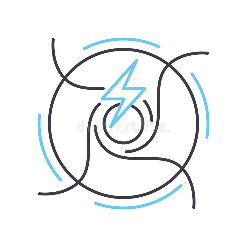 Limitless Power Source Line Icon, Outline Symbol, Vector Illustration ...