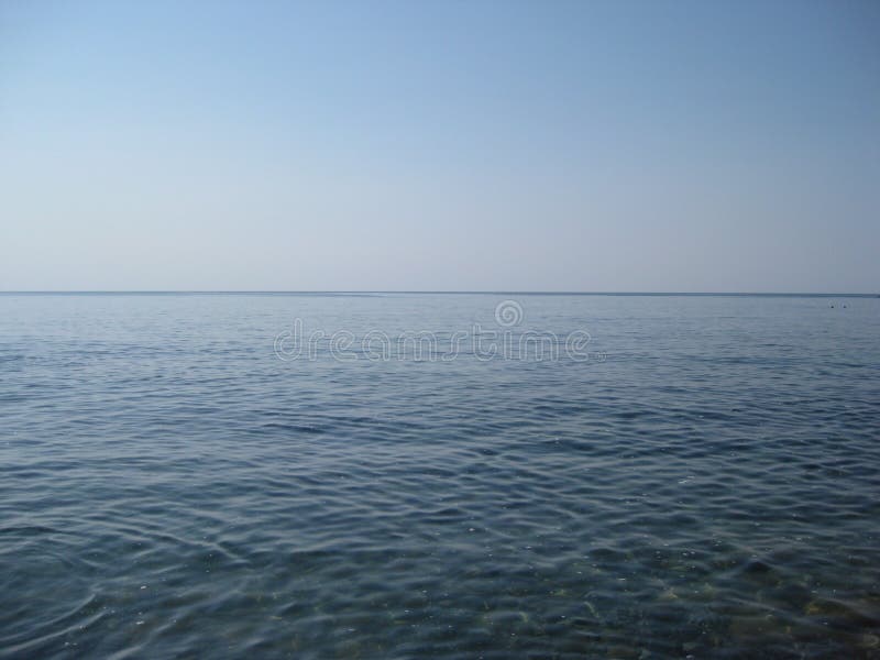 The Limitless Sea with Blue Water Stock Image - Image of nice ...