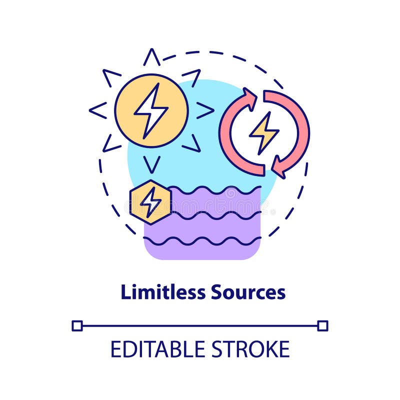 Limitless Sources Concept Icon Stock Vector - Illustration of ...