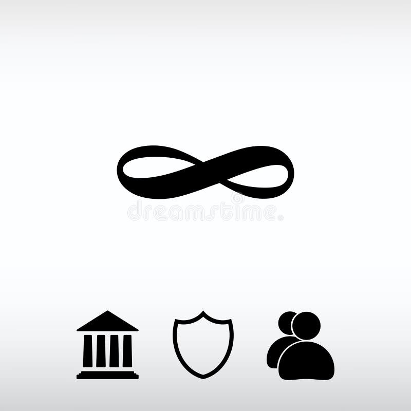 Limitless Symbol Icon, Vector Illustration. Flat Design Style Stock ...