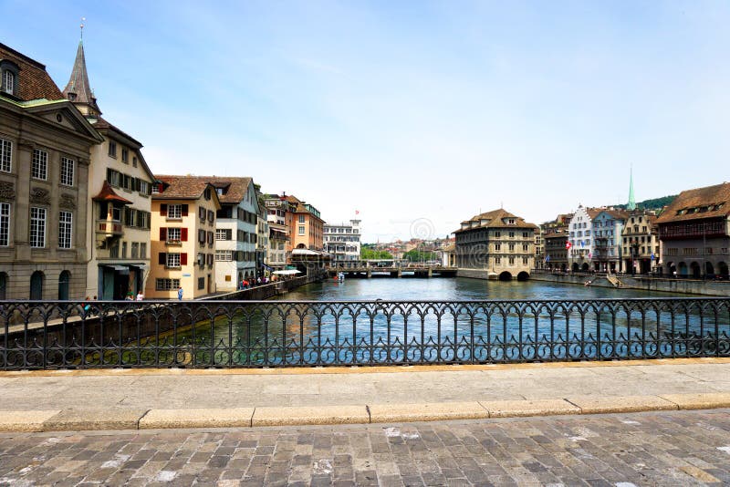 Limmat river, Zurich stock photo. Image of switzerland - 62697108