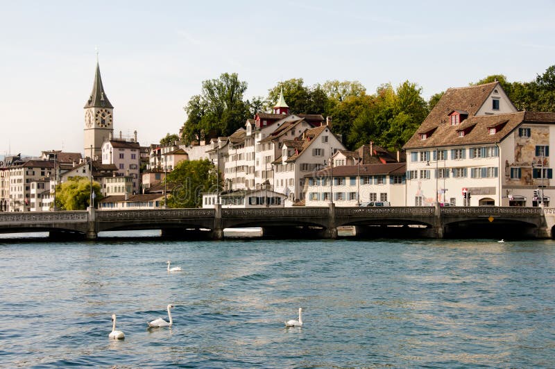 Limmat River - Zurich - Switzerland Editorial Stock Photo - Image of ...