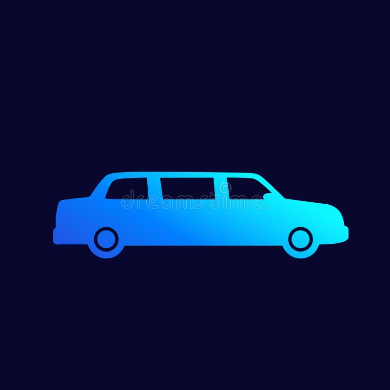 Limo Car or Limousine Vector Icon Stock Vector - Illustration of design ...