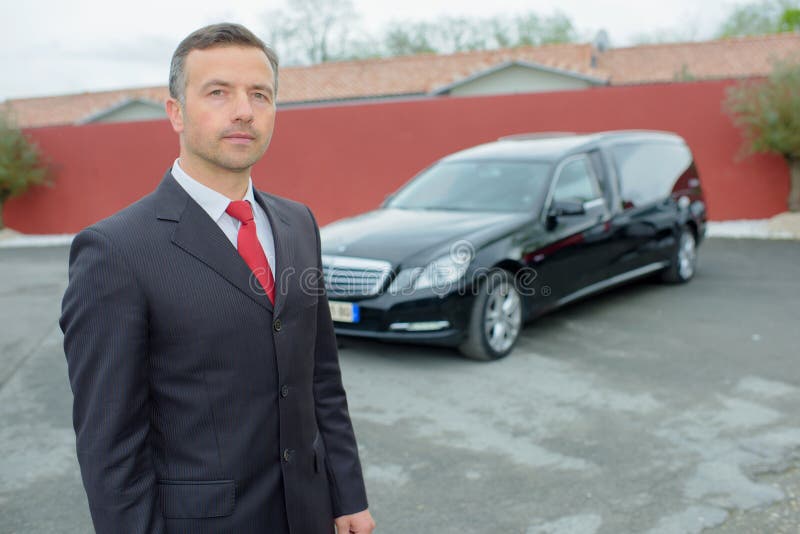 Limo Driver Looking at Camera Stock Image - Image of service, handsome ...