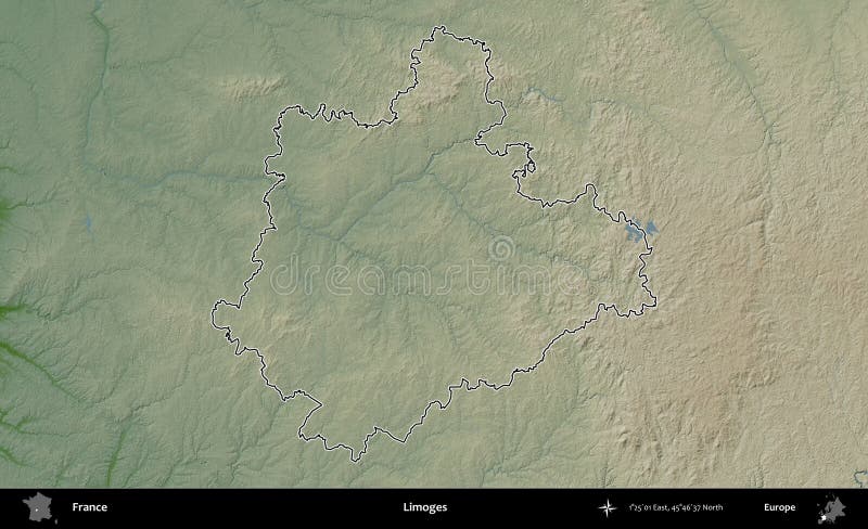 Limoges Outlined, France. Physical Stock Image - Image of panazol ...