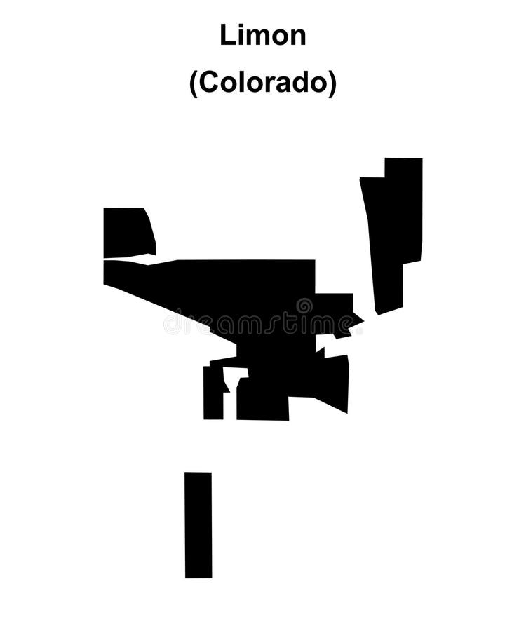 Limon outline map stock illustration. Illustration of administrative ...